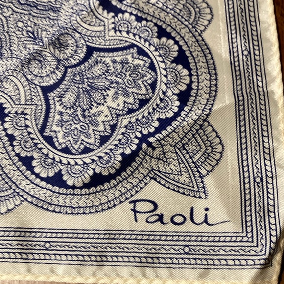 Paoli | Accessories | Vintage Paoli Silky Bandana Look Scarf Paisley ...